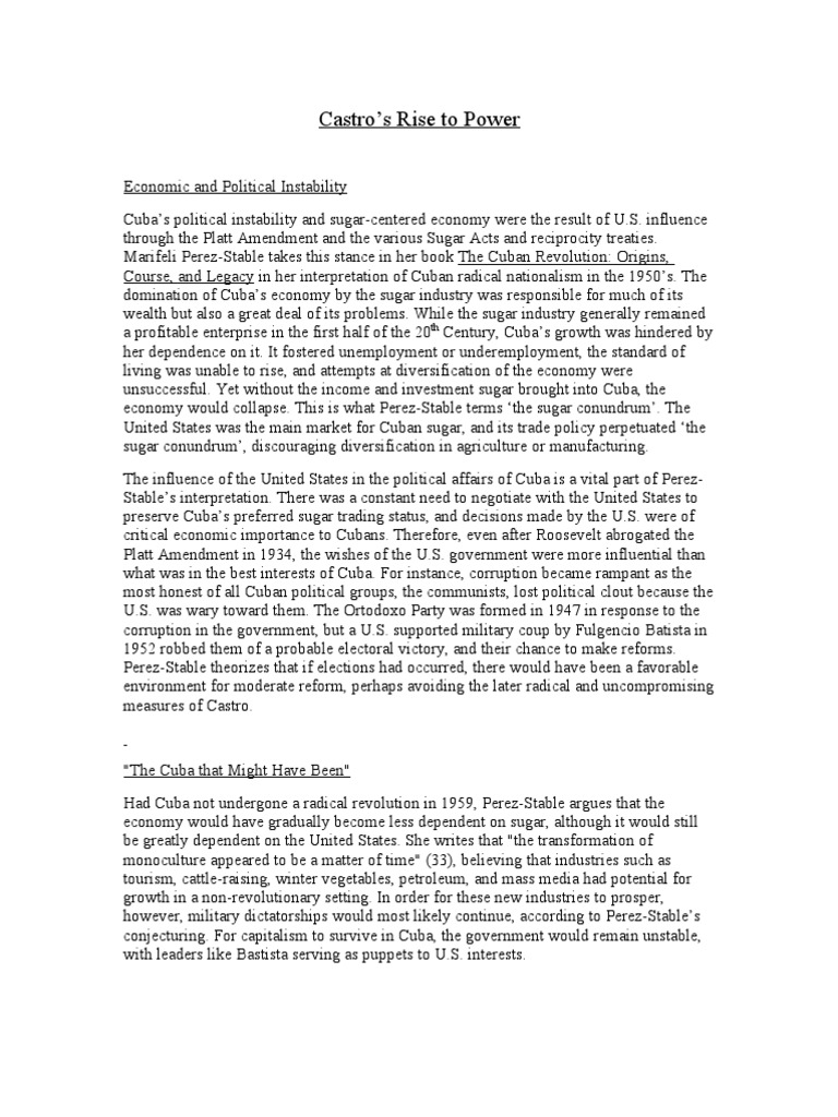 Castro Rise To Power | PDF | Fidel Castro | Fulgencio Batista