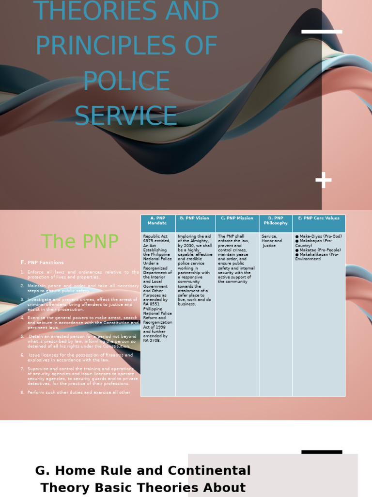 Theories and Principles of Police Service | PDF | Police | Hierarchy