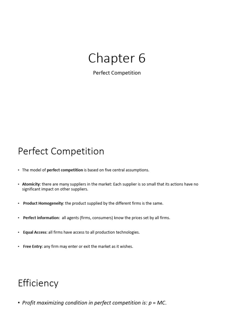 Chapter 6 | PDF | Perfect Competition | Profit (Economics)