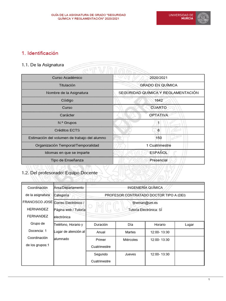 GD 1642 Seguridad Rev1 | PDF | Laboratorios | Evaluación