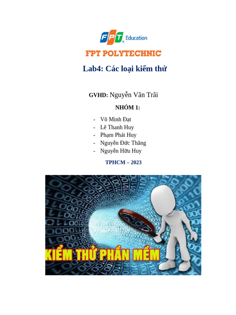 Nhóm 1 - Lab4 - SOF3031 | PDF
