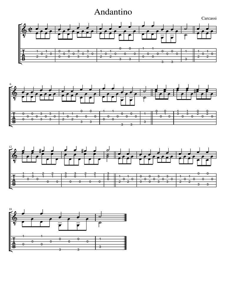 Guitar Andantino | PDF