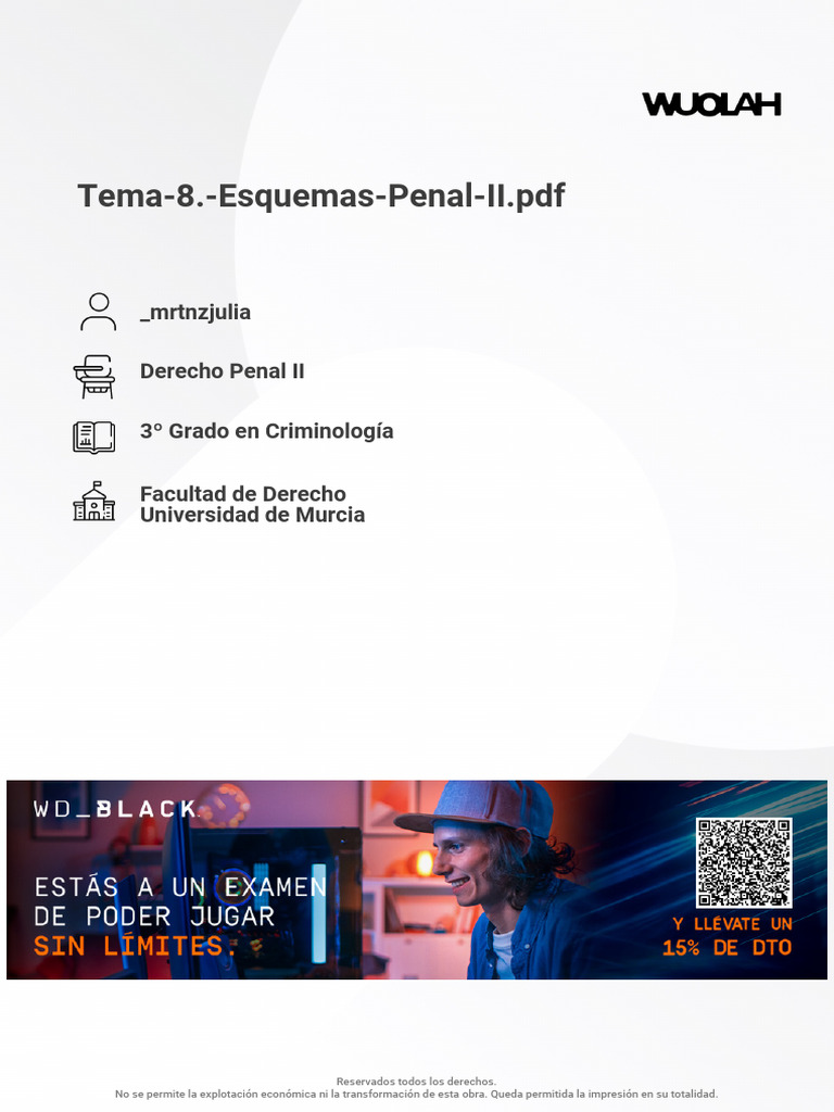 Free Tema 8. Esquemas Penal II | PDF