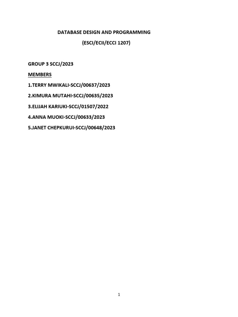Database Design Assignment Final | PDF | Student Financial Aid In The ...