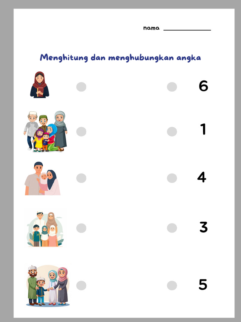 Menghitung Dan Hubungkan Angka TK | PDF