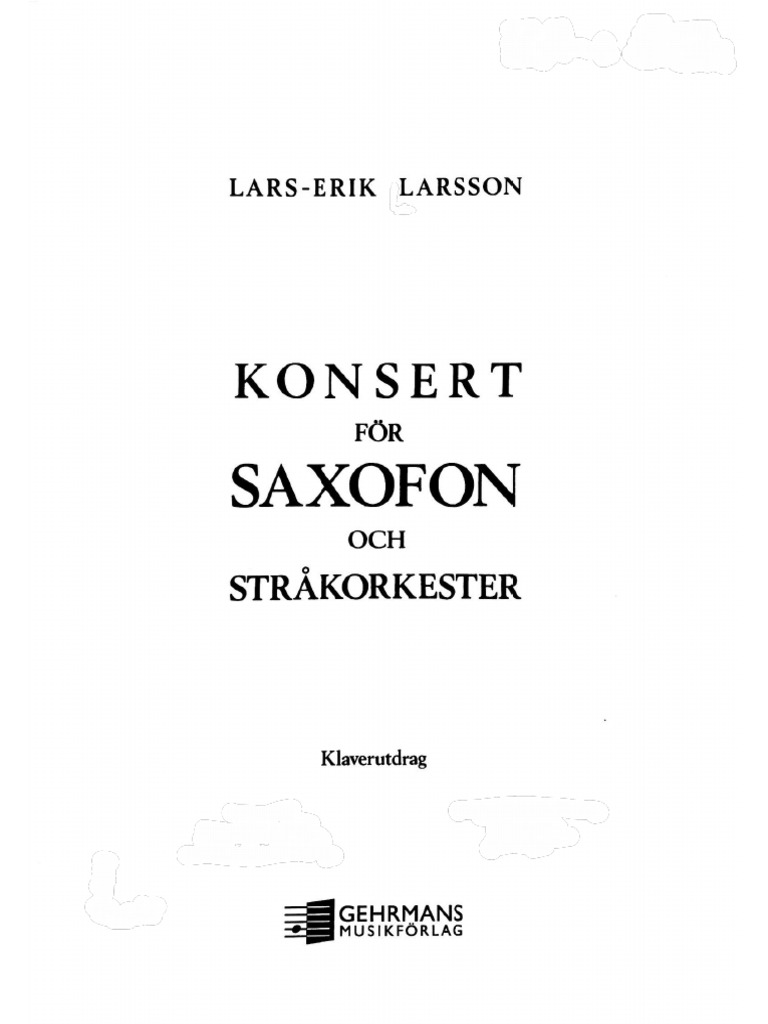 Konzert-Lars-Erik Larsson | PDF