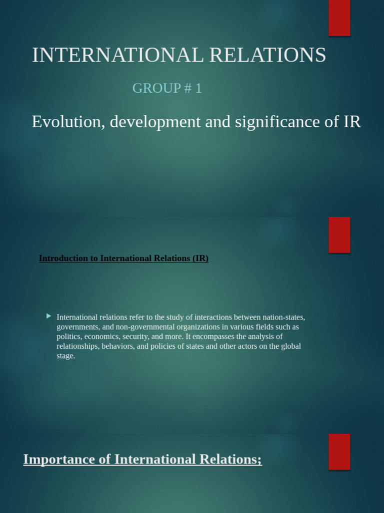 Overview of International Relations Concepts | PDF | International ...