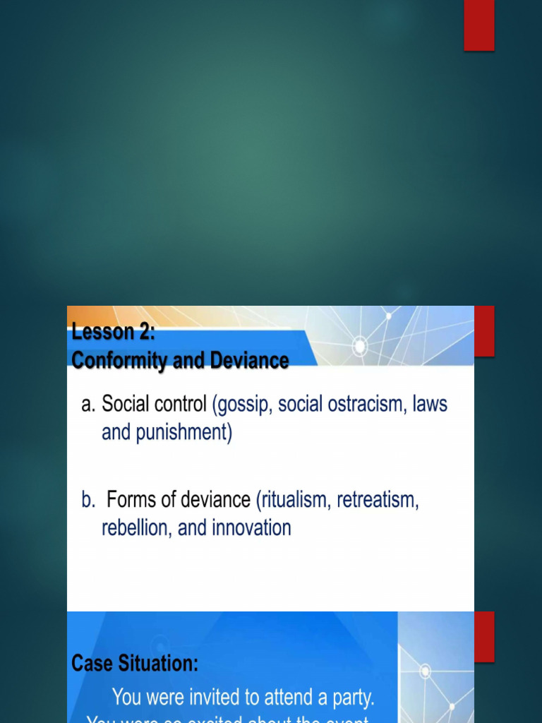Conformity and Deviance Symbolism Activity | PDF