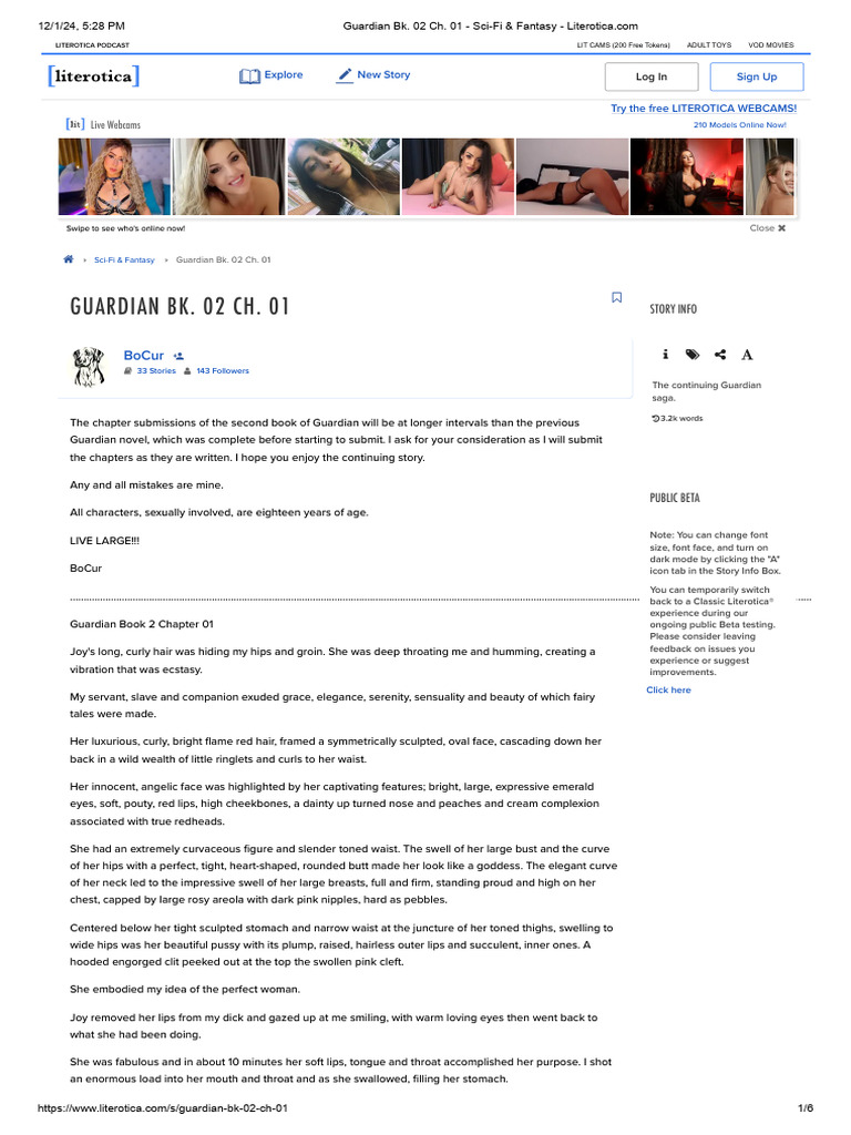 Guardian Bk. 02 Ch. 01 - Sci-Fi & Fantasy | PDF | Breast