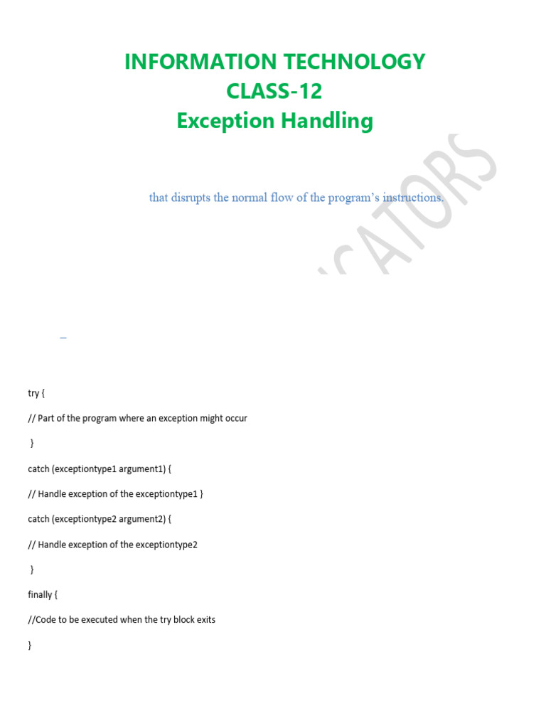 Exception | PDF