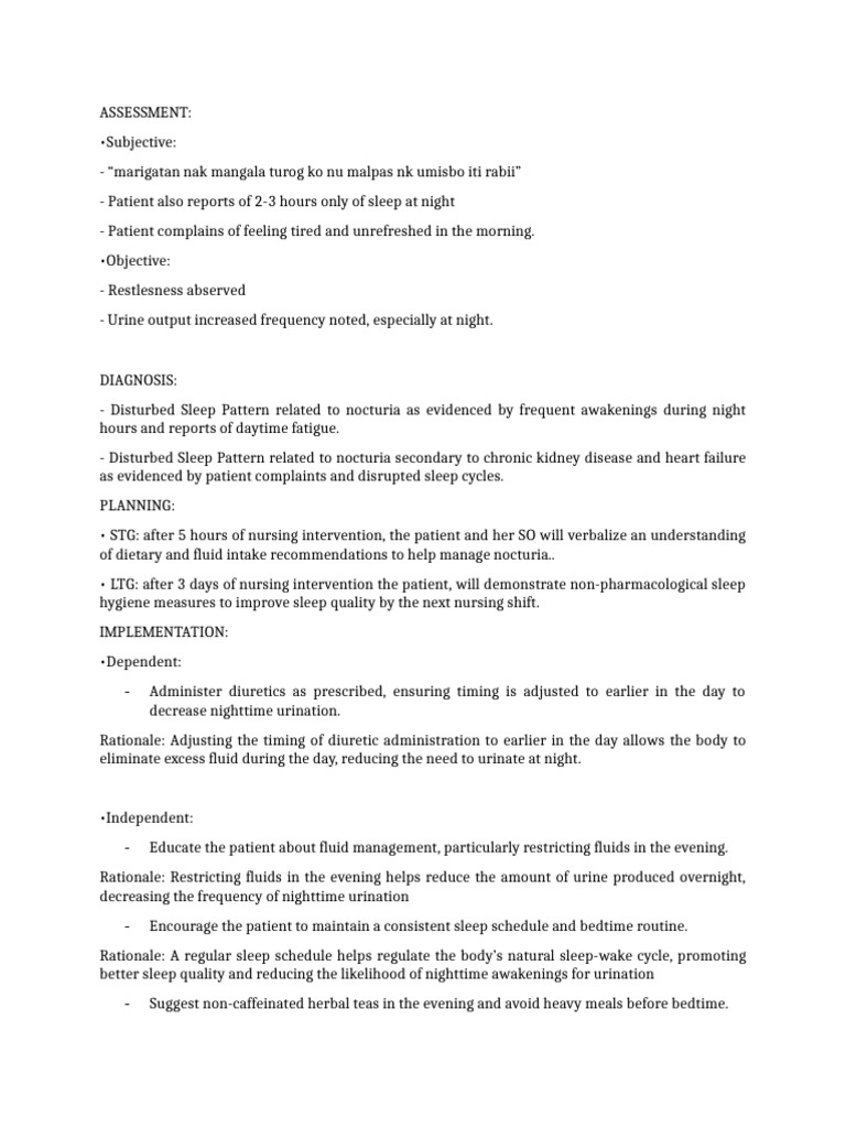 NCP Sleep Deprivation | PDF | Sleep | Chronic Kidney Disease