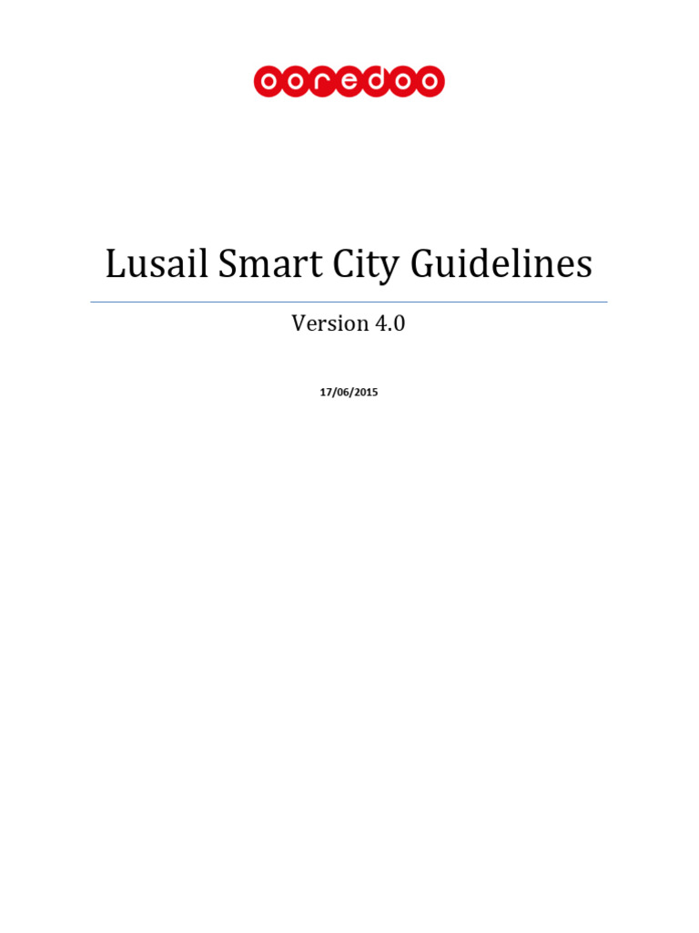 Lusail Smart City Design Guide | PDF | Fiber Optic Communication ...