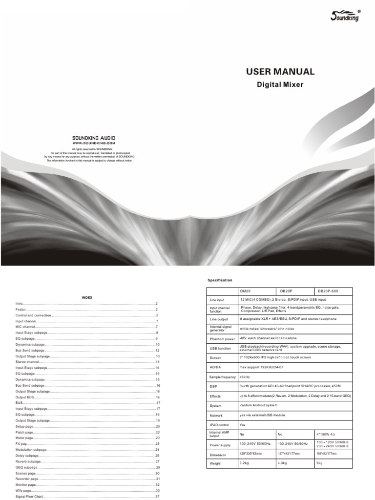SDK DM20 Manual | PDF | Equalization (Audio) | Audio Engineering