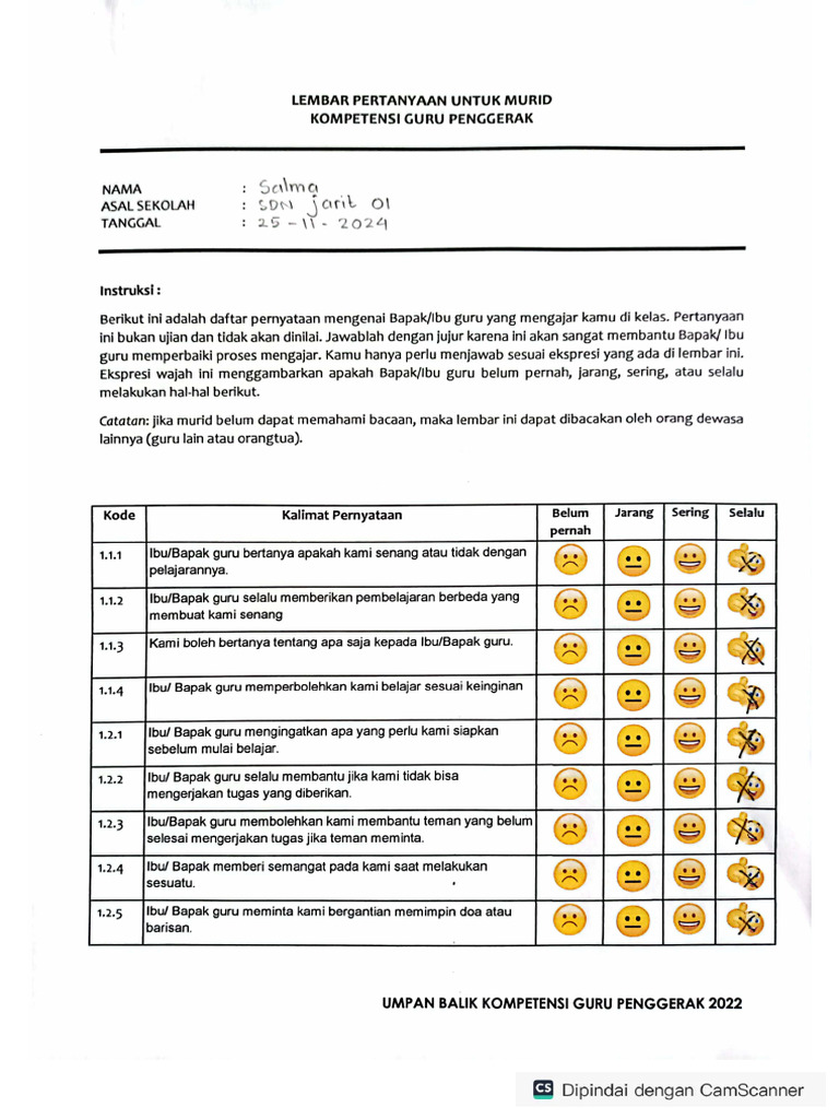 Umpan Balik Siswa | PDF