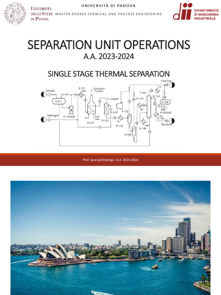 Single Stage Thermal Separation - Part 1 | PDF | Phase (Matter) | Phases Of Matter