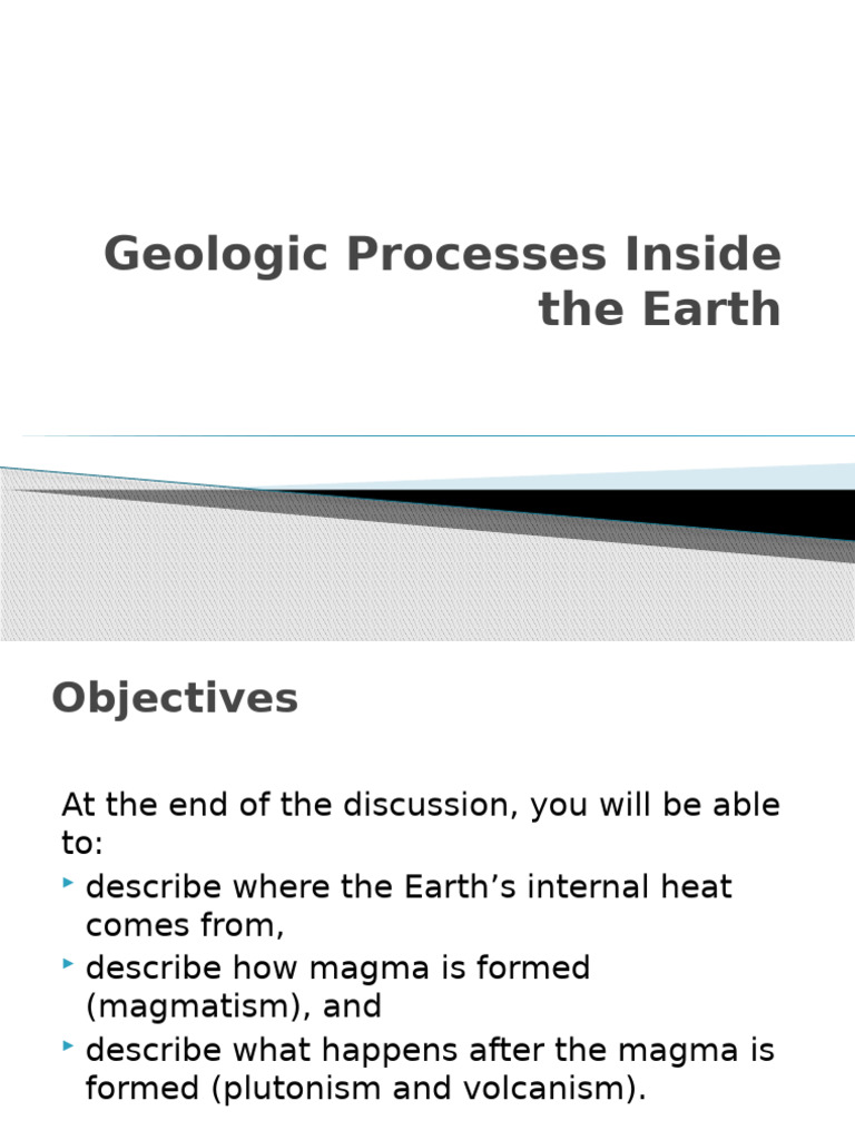 Earth Life L6Q1 Geologic Processes Inside The Earth | PDF | Magma | Volcano