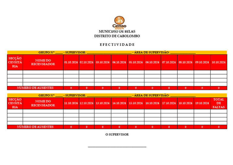 Relatório RGPH 2024 - Modelo de Efectividade | PDF