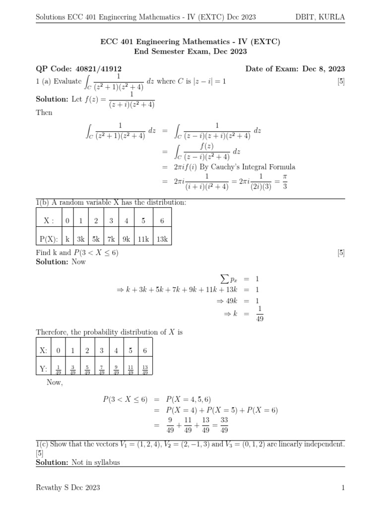 3 (B) SolnDec2023 | PDF | Eigenvalues And Eigenvectors | Applied Mathematics