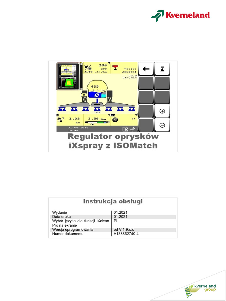Regulator Oprysków Ixspray Z Isomatch: Instrukcja Obs Ugi | PDF