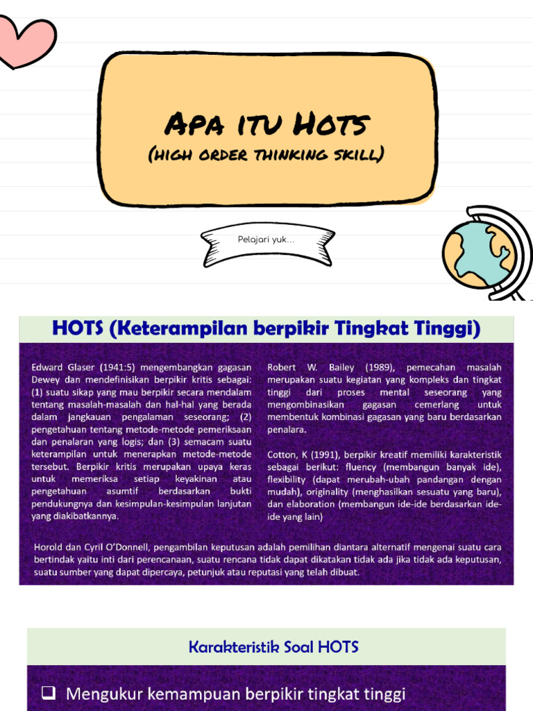 Penilaian HOTS & Teknik RPP (PBL PJBL Dan DBL) | PDF