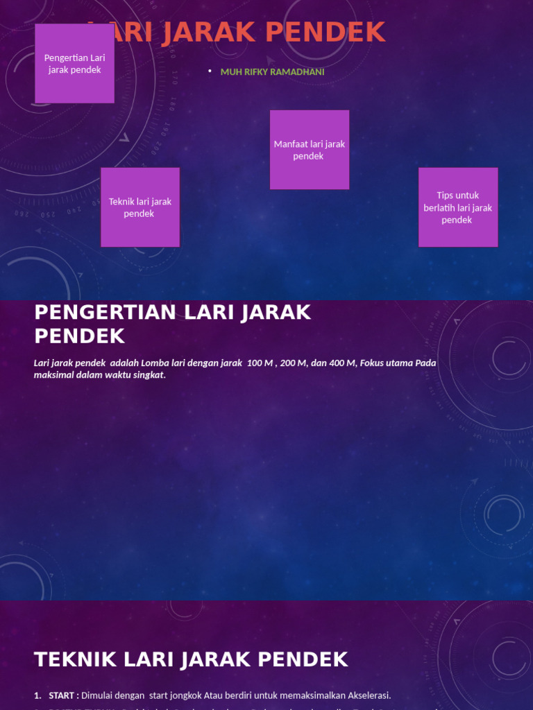 Ppt. Lari Jarak Pendek | PDF