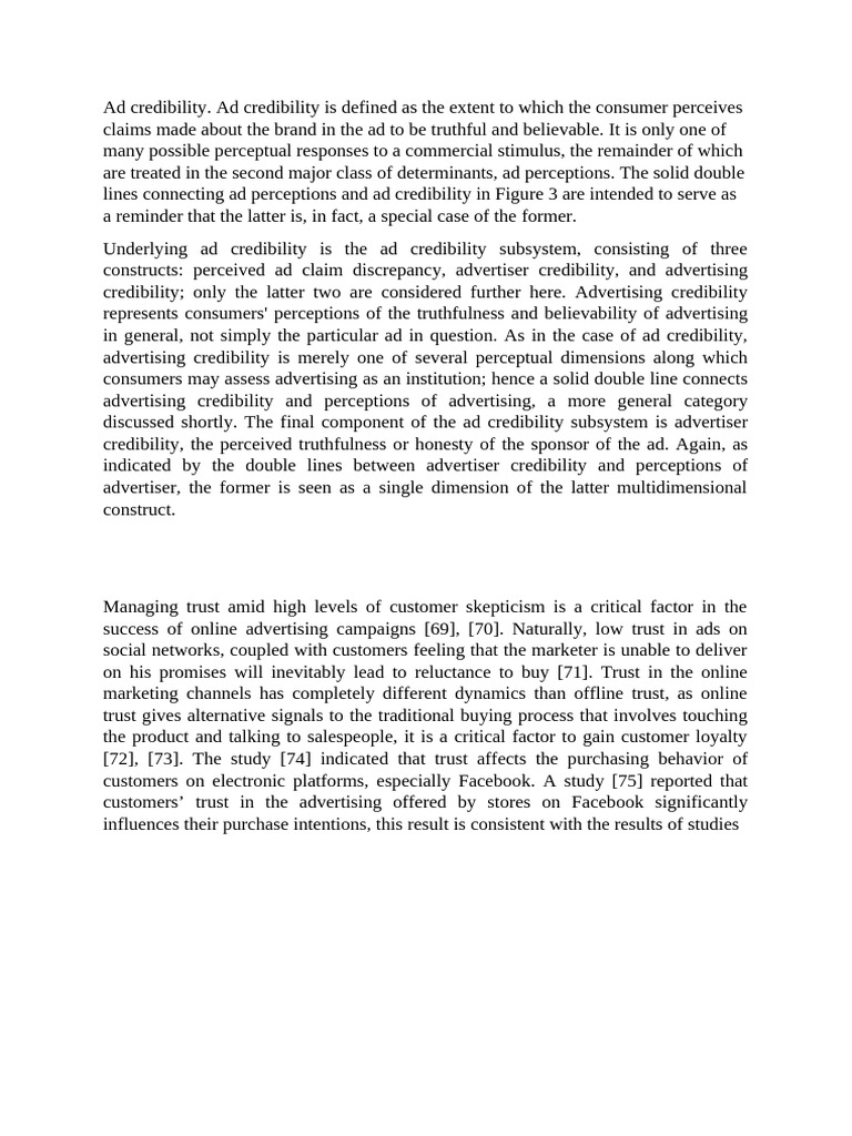Ad Credibility | PDF