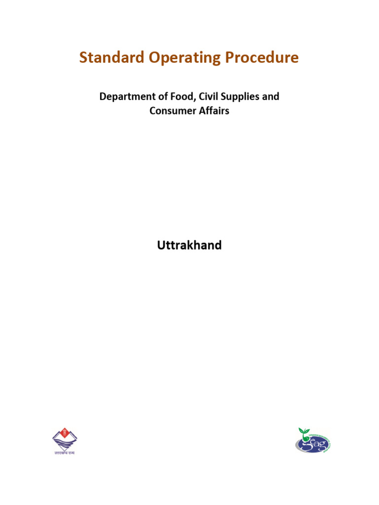 SOP - Food & Civil Supply | PDF | Emergency Management