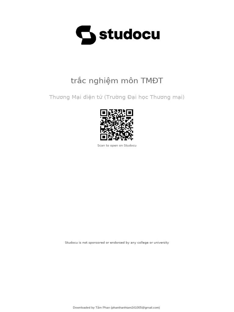 Trac Nghiem Mon TMDT | PDF