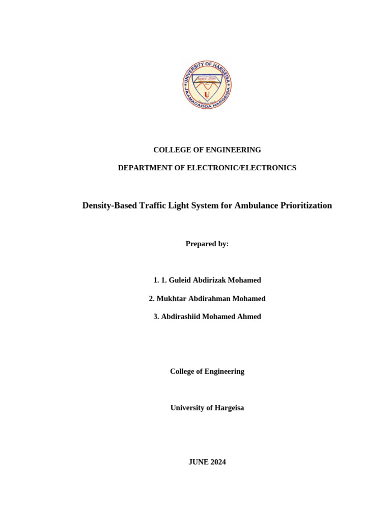 Density-Based Traffic Light System For Ambulance Prioritization | PDF ...