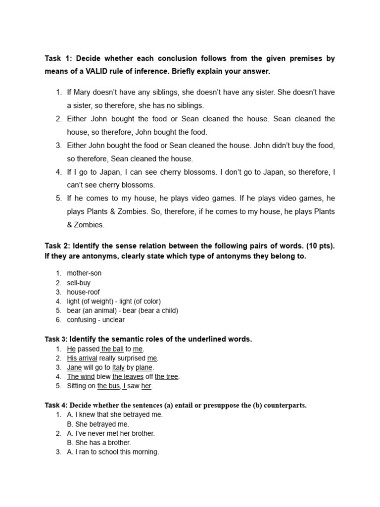 Semantics Review For Mid | PDF | Semantics | Logic Semantics Review For Mid | PDF | Semantics | Logic