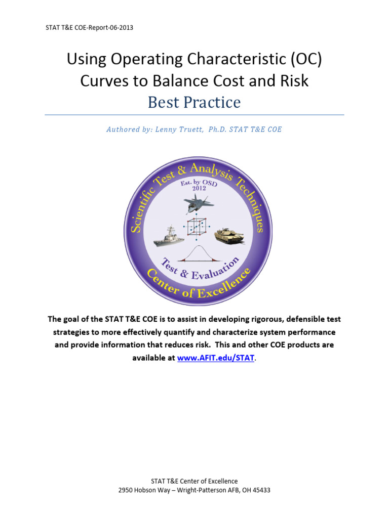 OC Curves for DoD Testing | PDF | Software Testing | Type I And Type Ii ...
