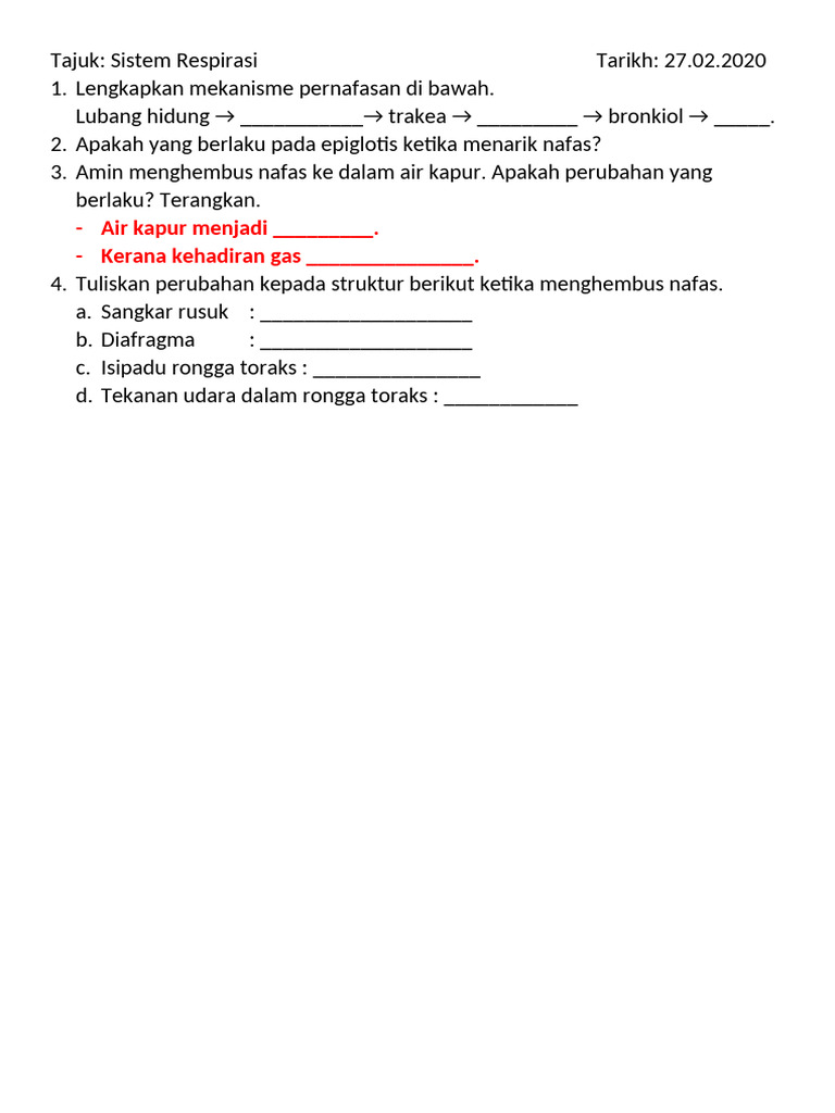 Air Kapur Menjadi - Kerana Kehadiran Gas | PDF