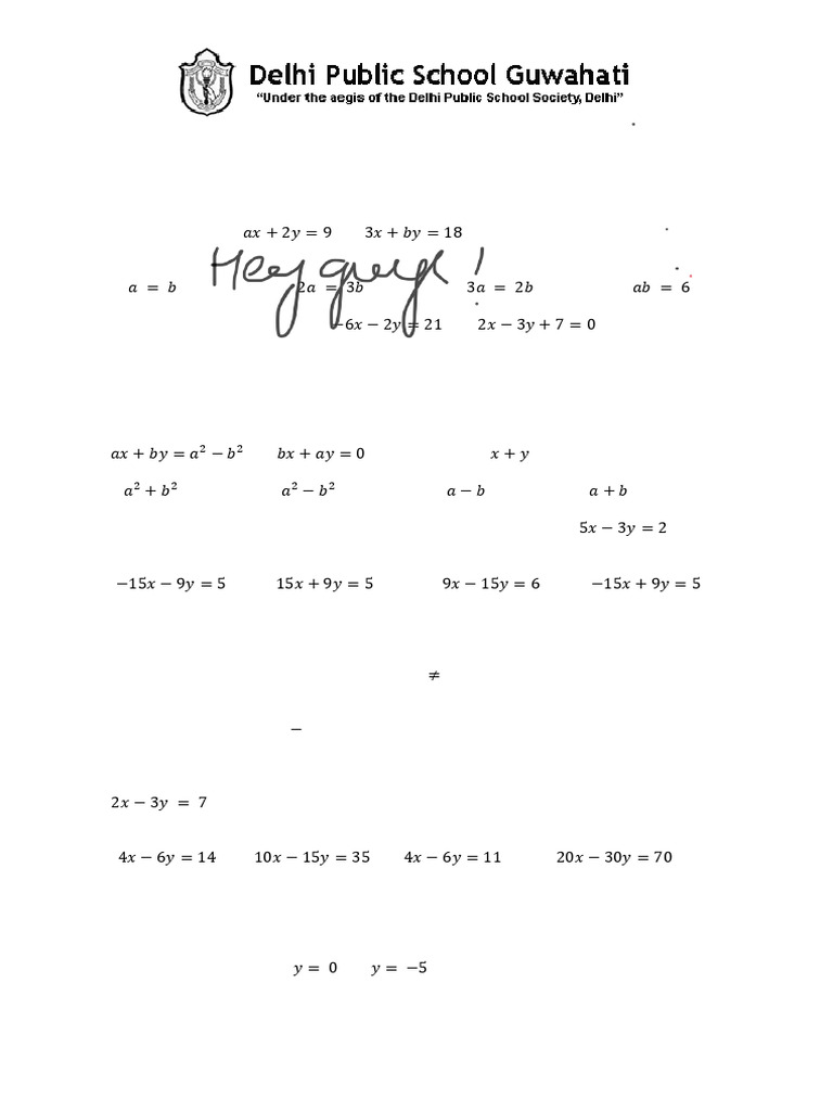 Maths Worksheet CHP 3 | PDF