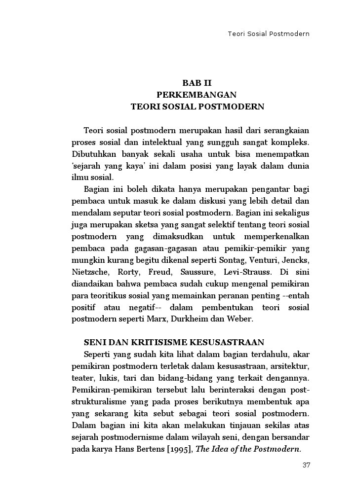 Bab II Teori Postmodern Is | PDF