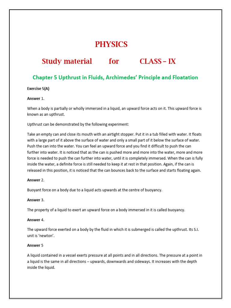 Chapter 5 Upthr-WPS Office | PDF | Buoyancy | Density