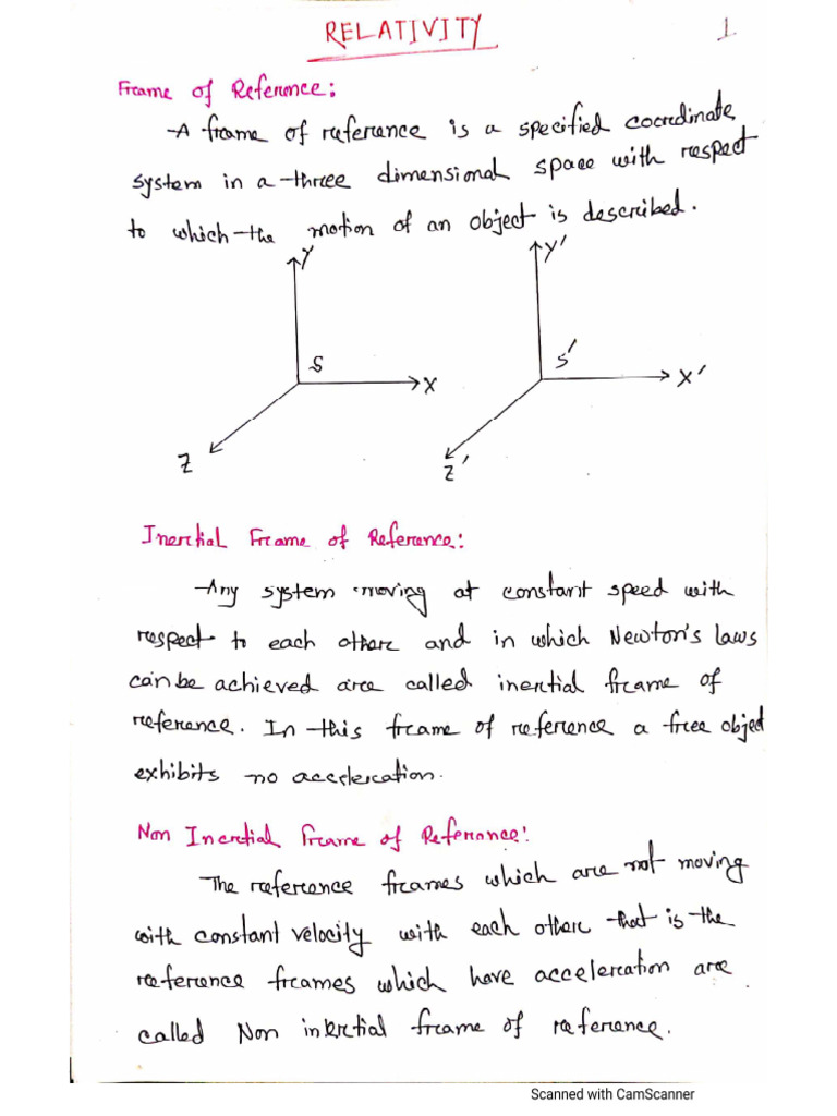 Modern Physics Relativity 1 | PDF