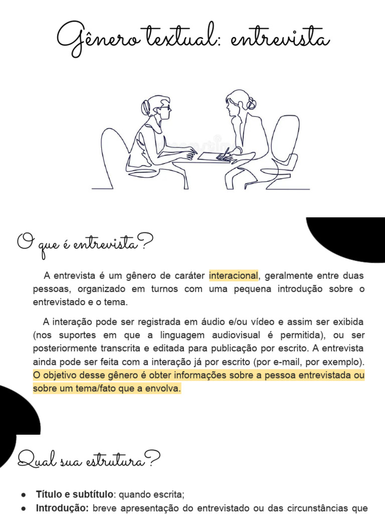 Gênero Textual - Entrevista | PDF