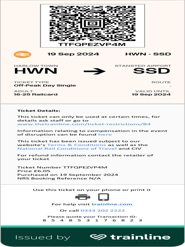 Off-Peak Day Single Ticket Details | PDF