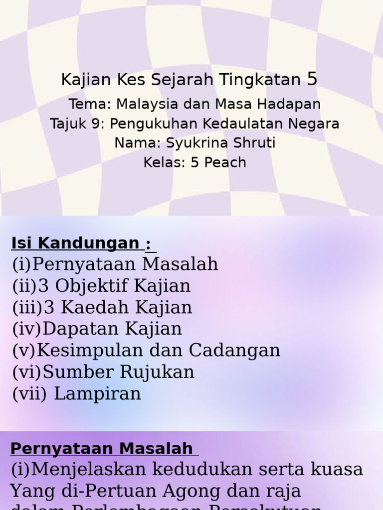 Kajian Kes Sejarah F5 | PDF