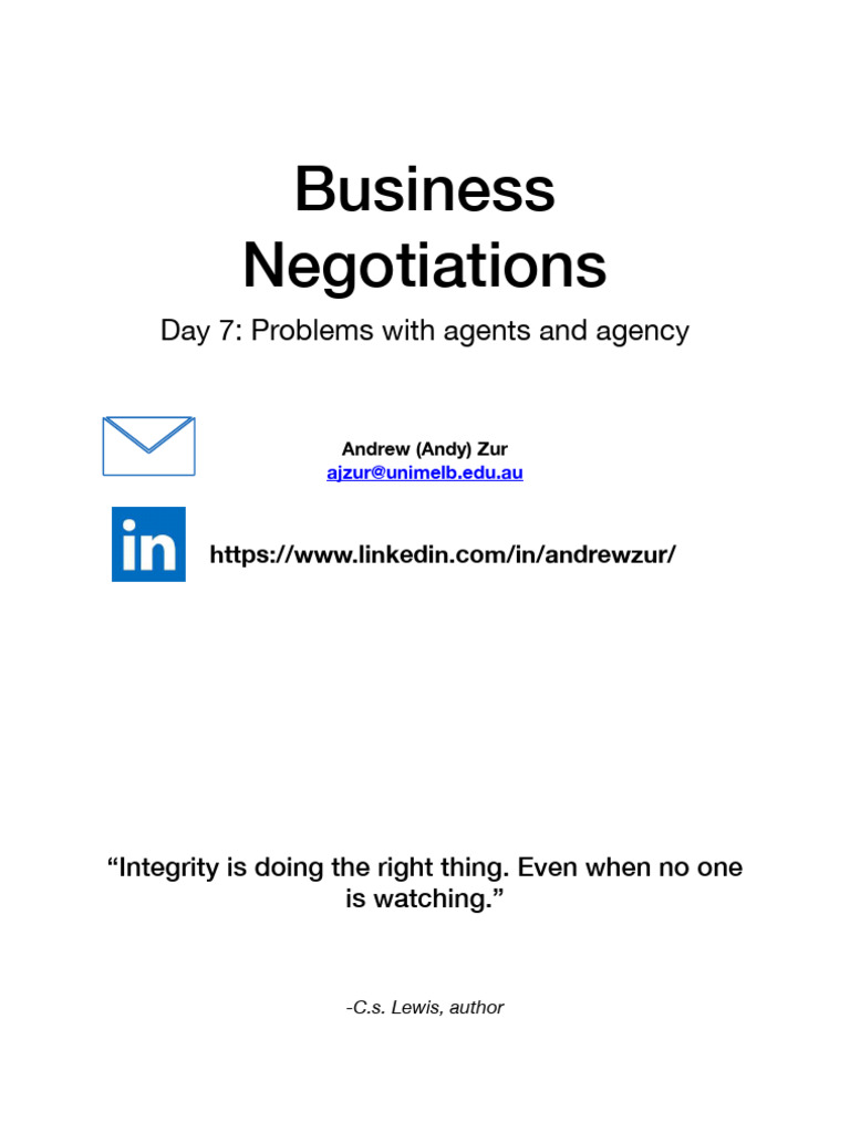 Challenges in Business Negotiations | PDF | Negotiation | Bias