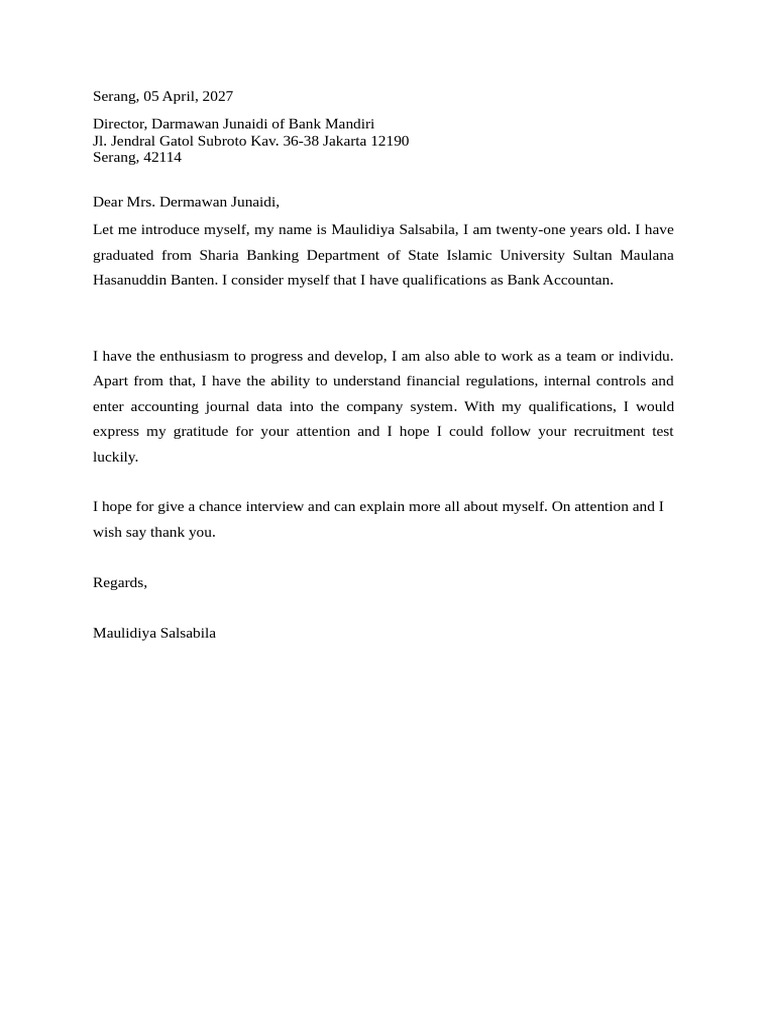Job Application Letter-PBS | PDF