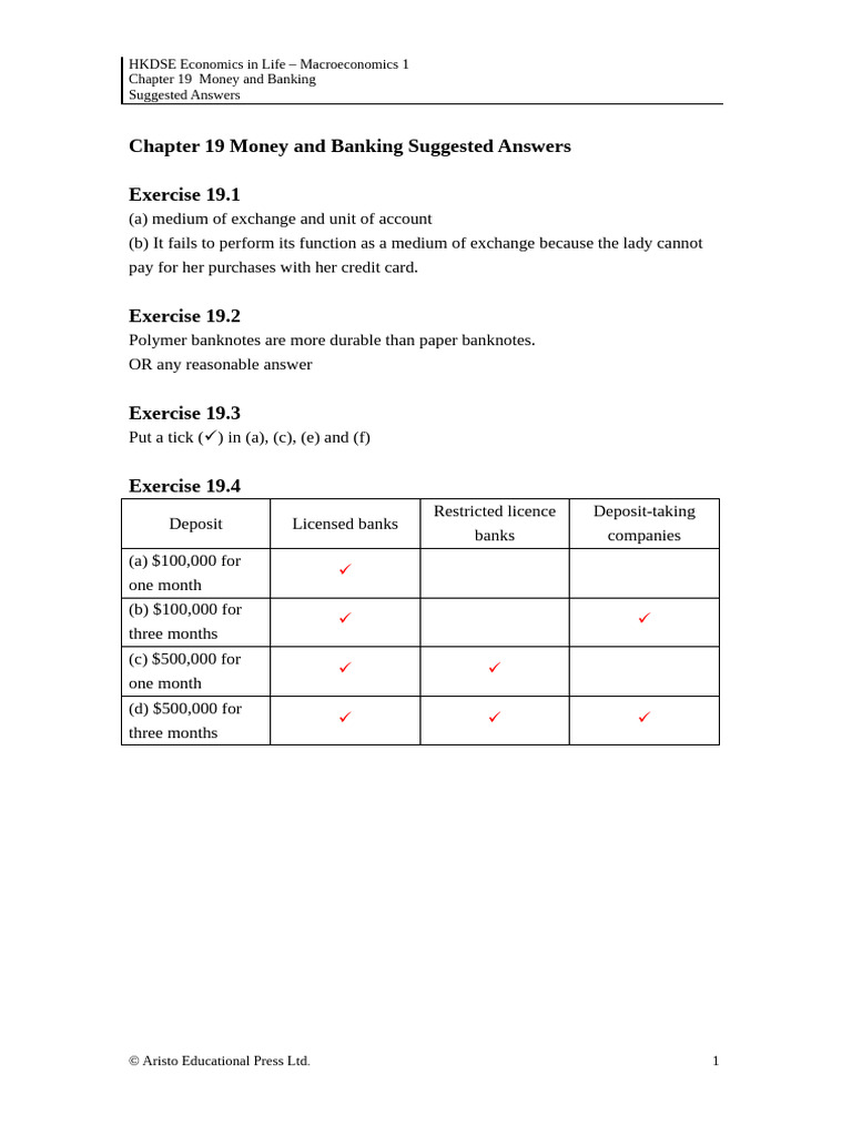 SuggestedAnswers Ch19 Eng | PDF | Money | Pound Sterling