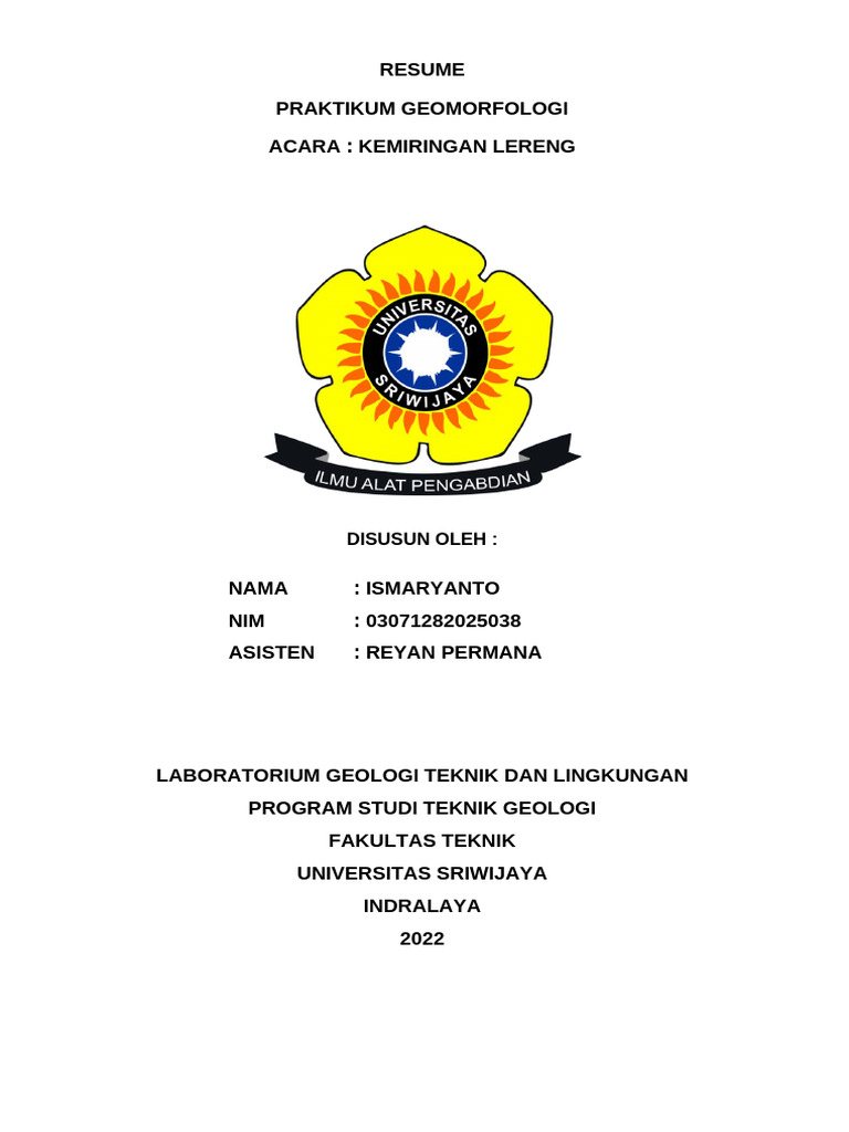 Resume Geomorfo 3.kemiringan Lereng | PDF