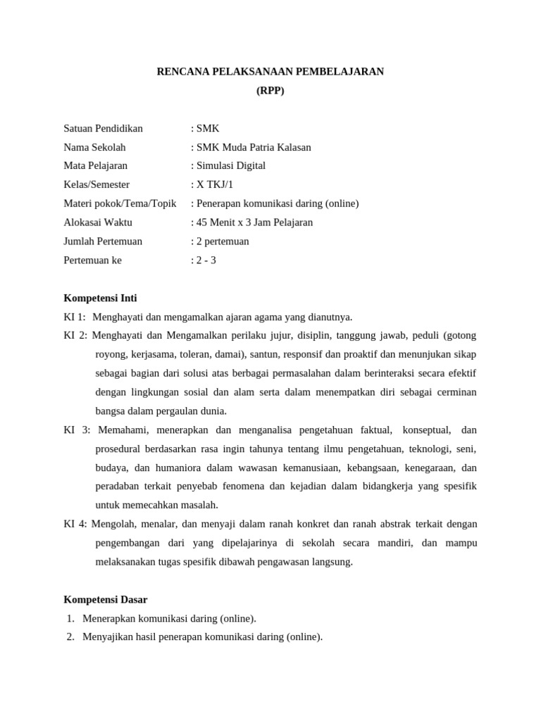 Lampiran 4 - RPP SDG2 | PDF