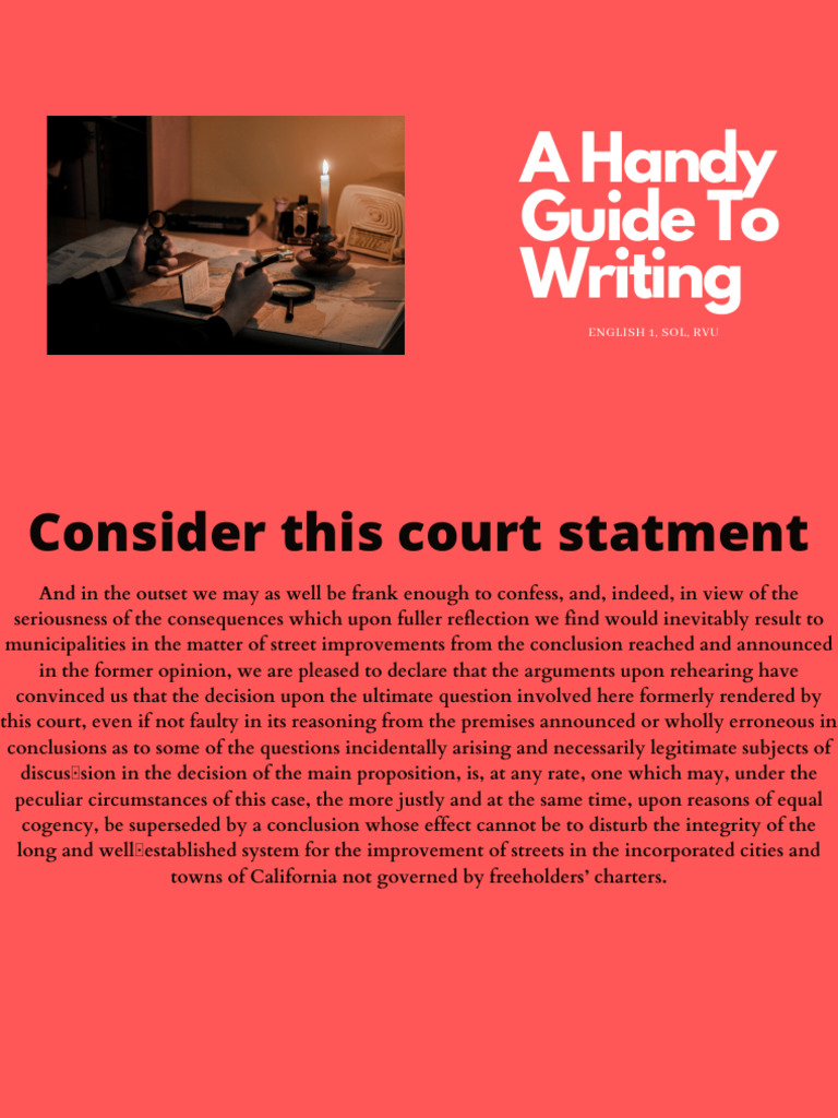 A Handy Guide To Writing | PDF | Lease | Free Exercise Clause