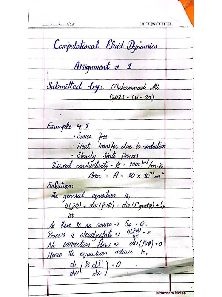 CFD Assignment | PDF