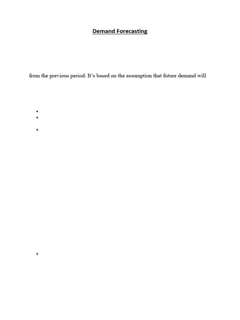 Demand Forecasting Methods | PDF | Forecasting | Least Squares