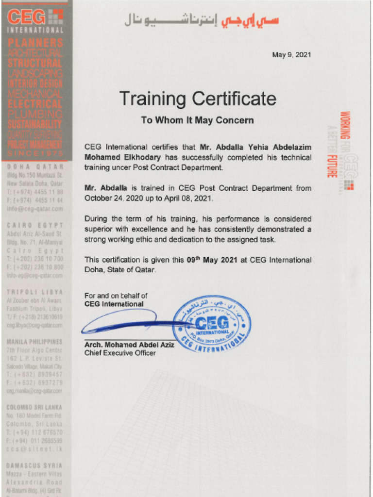 CEG Certificate | PDF