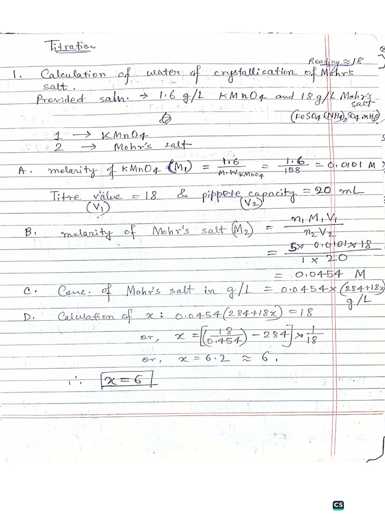 Chemistry Practical Calculations | PDF