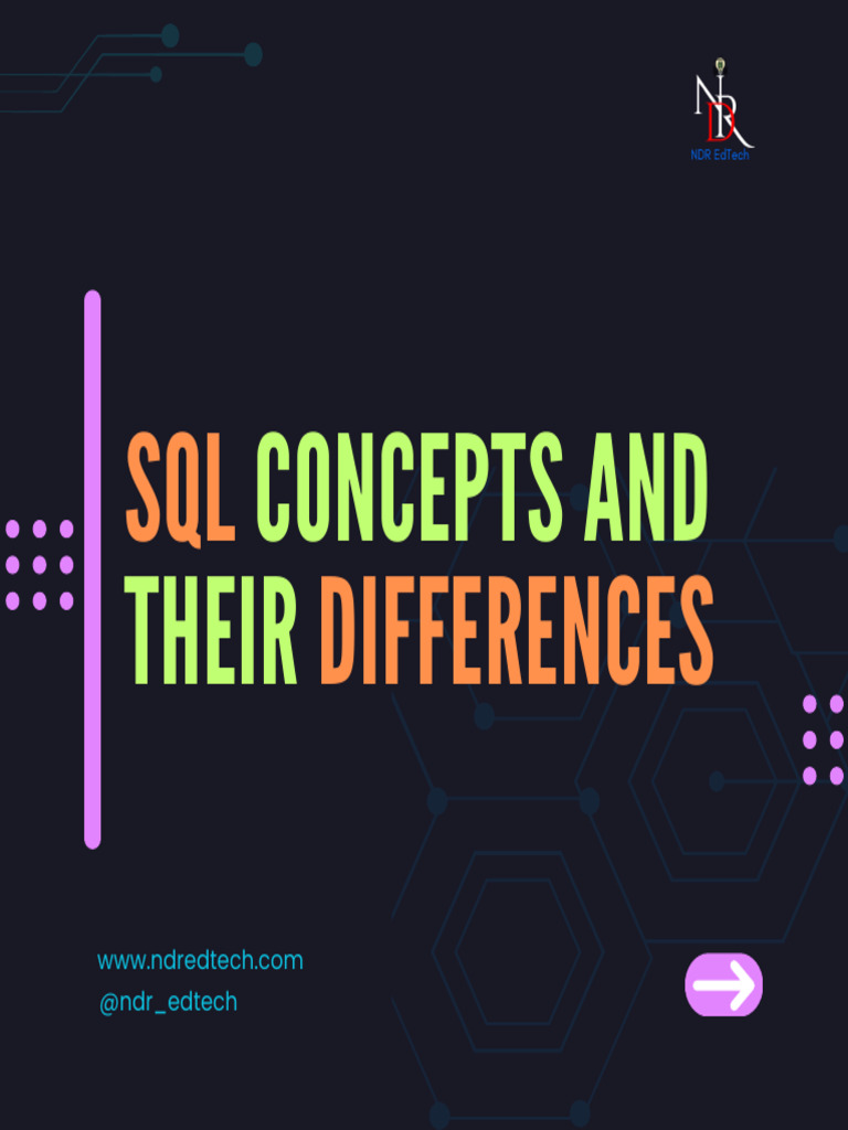 SQL Concepts | PDF | Information Technology Management | Computer Data SQL Concepts | PDF | Information Technology Management | Computer Data